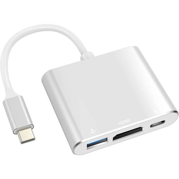 Adaptateur Multiport Av Numérique Usb C Avec Sortie Hdmi 4K 60 Hz, Port ...