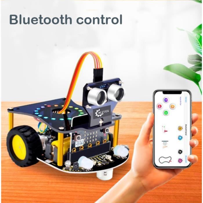 Microbit Robot Kit,Robot Intelligent Programmable pour Auto Kit éducatif,prend en charge la ...