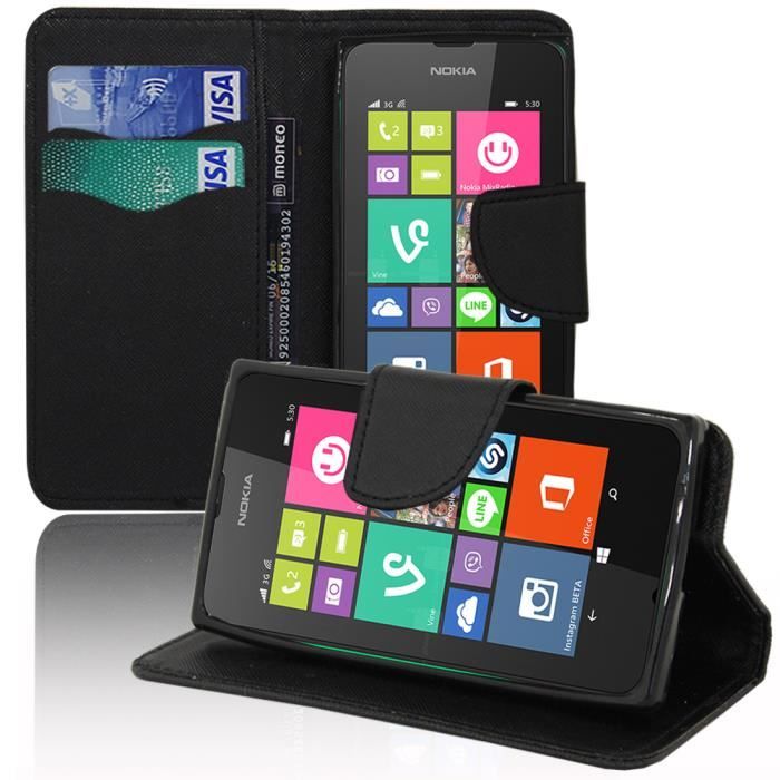 Pour Nokia Lumia 530/ 530 Dual Sim/ RM-1017/ RM-1019: Etui portefeuille ...