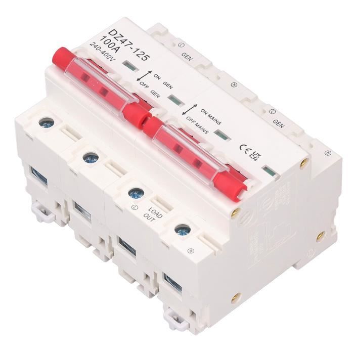 Disjoncteur Interrupteur de commutation à double alimentation 100A AC 240400V pour l'électricité ...