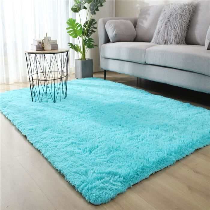 Tapis Salon Shaggy 120 x 160 cm - Descente de lit Tapis Poils Longs Tapis Doux pour Salon ...