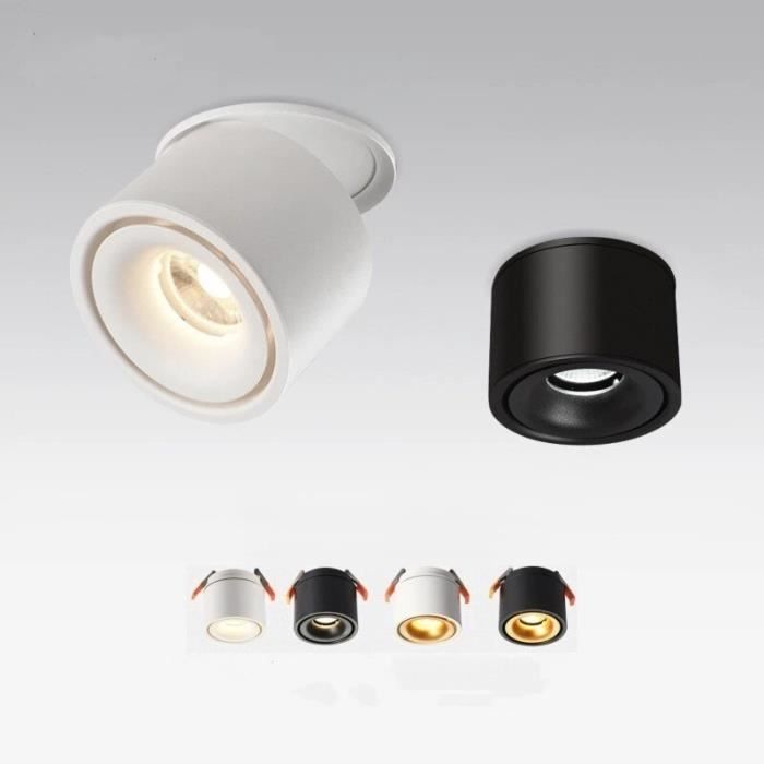 SPOTS,Blanc froid-18W-Black--Spot lumineux LED encastrable avec ...