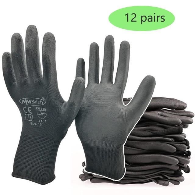 GANT DE CHANTIER,PU1350 BLK-XXL--Gants de travail de sécurité tricotés ...