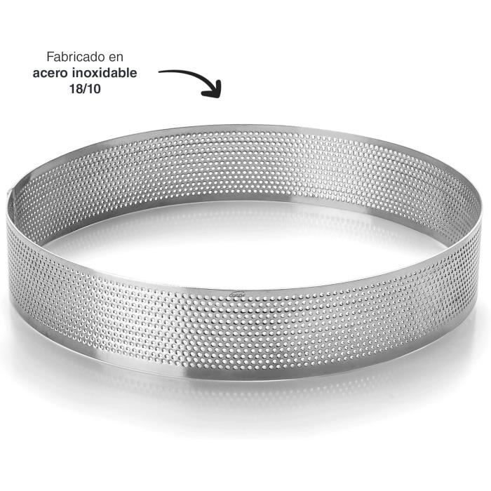 68540 Cercle Rond Perforé Acier Inoxydable Gris 20 Cm (Lot De 2)[u144 ...