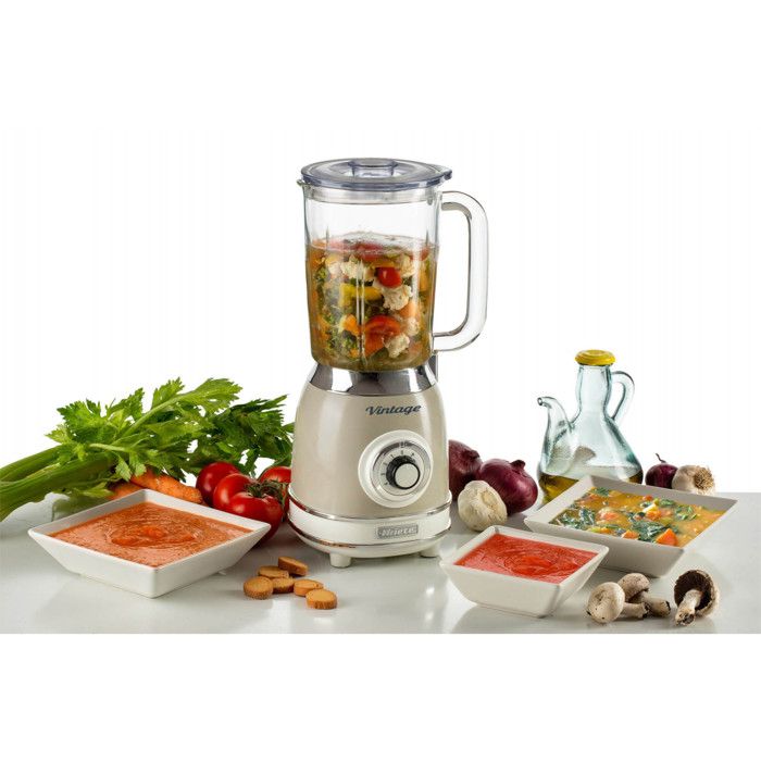 BLENDER VINTAGE GLASS 1000 WATTS 583 BEIGE ARIETE - Cdiscount ...