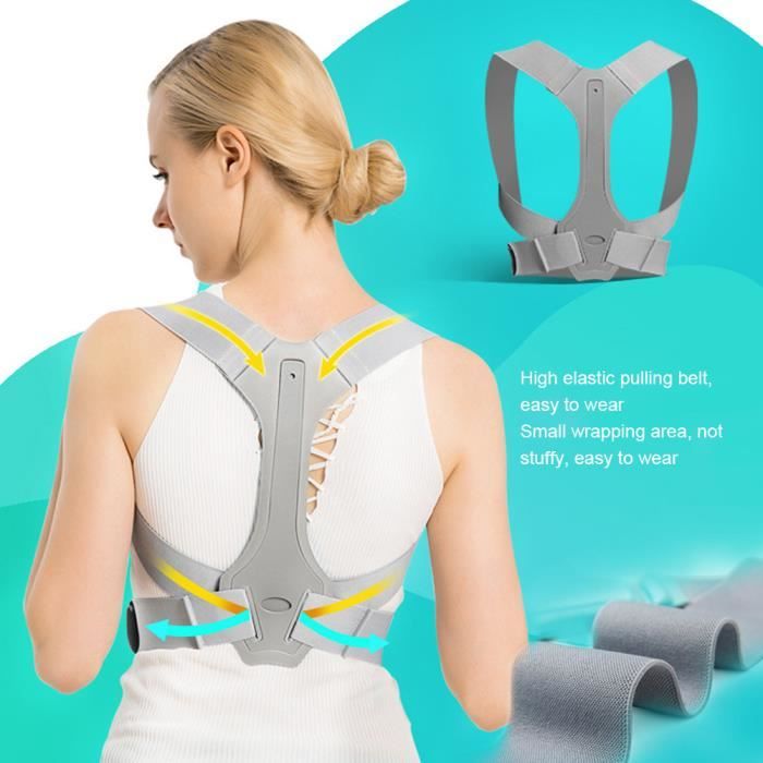 Qiilu support dorsal Correcteur de posture adulte Attelle Ceinture de ...