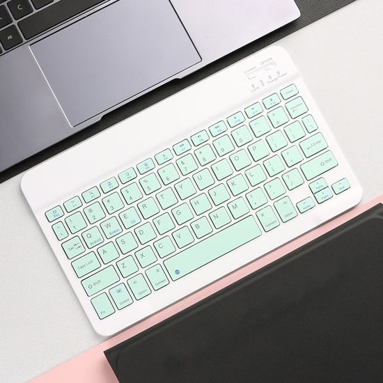Vert Clavier sans fil compact 10 pouces ultra-mince rechargeable 78 ...