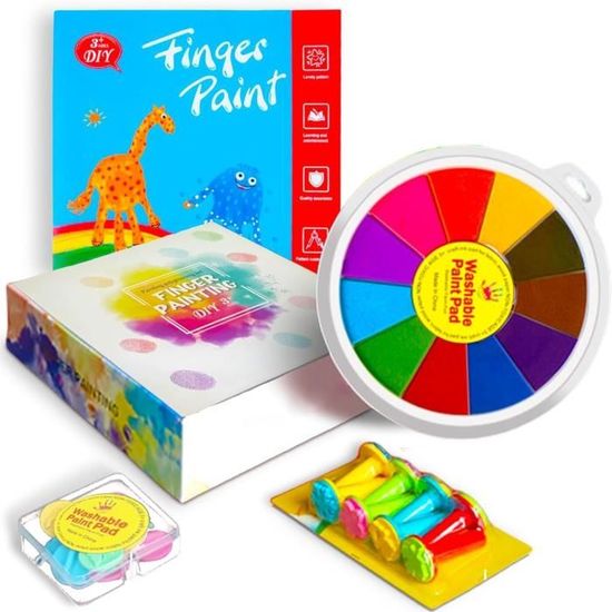 Funny Finger Painting Kit and Book - 12 Color Finger Painting Kit for ...