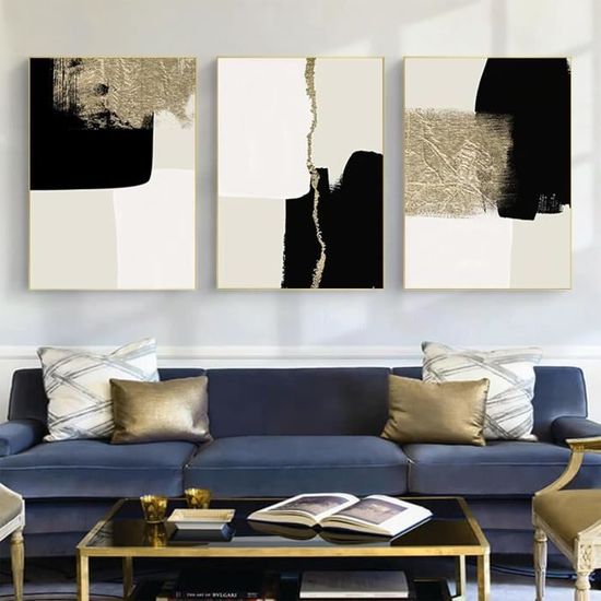 Poster Sur Toile, Art Mural Abstrait Minimaliste Moderne, Ensemble De ...