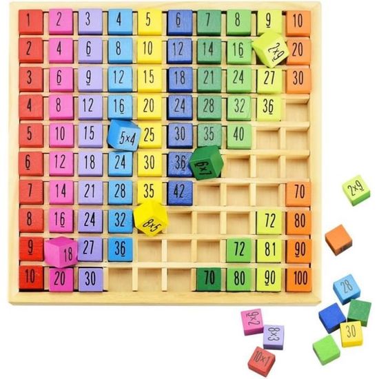 Jeu de Table de Multiplication Jouets Montessori pour L'éducation des ...