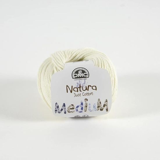 Fil Natura Médium - Pelote de fil à tricoter et à crocheter | 100% coton - Idéal pour les ...