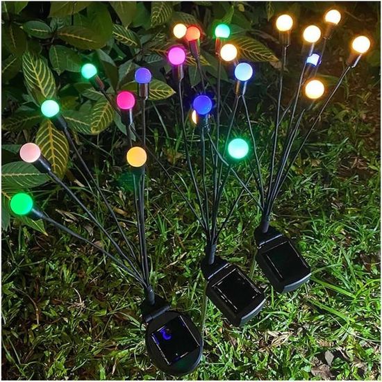 Luciole Solaire Exterieur Jardin, 4 Packs De 6 8 10 Led Lampe Solaire Luciole, Etanche Ip65 ...