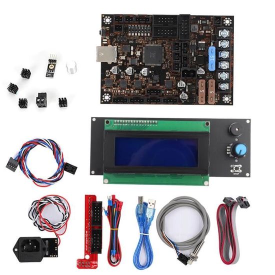 VINGVO LCD d'imprimante 3D Pour carte mère Einsy Rambo1.1a + 2004LCD ...