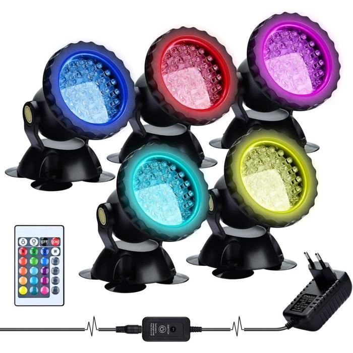 Lychee RGB Projecteur Aquarium,sous-Marine Eclairage Submersible pour ...