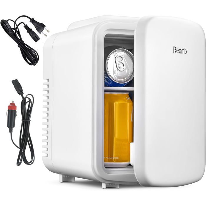 Mini Frigo De Chambre 4L/6 Canettes,Petit Frigo Portable 240V/12V,Mode ...