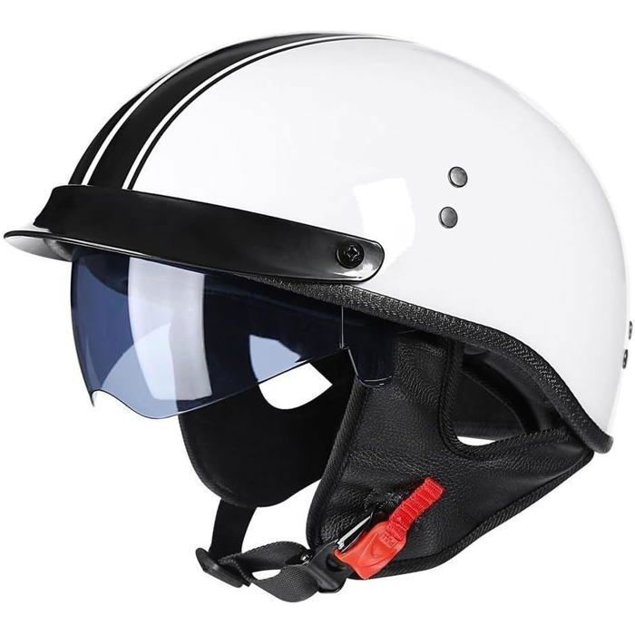 Demi Casque De Moto, Casque Jet Rétro, Casques Vintage à Face Ouverte ...