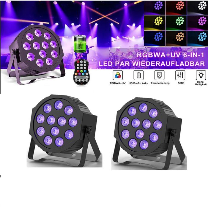 Lampe de Scène LED Mobile RGBW -UKING-12 LEDs- PACK DE 2-Jeux de ...
