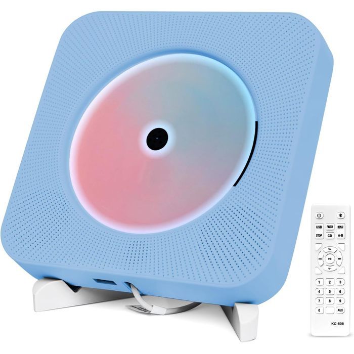 Lecteur CD Bluetooth Portable Multifonction Double Haut-parleurs HiFi ...