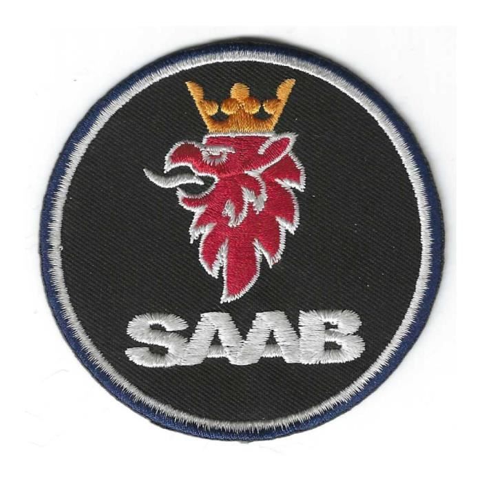Patch thermocollant - Saab - Logo rond - Noir - 8cm - Cdiscount Beaux-Arts et Loisirs créatifs