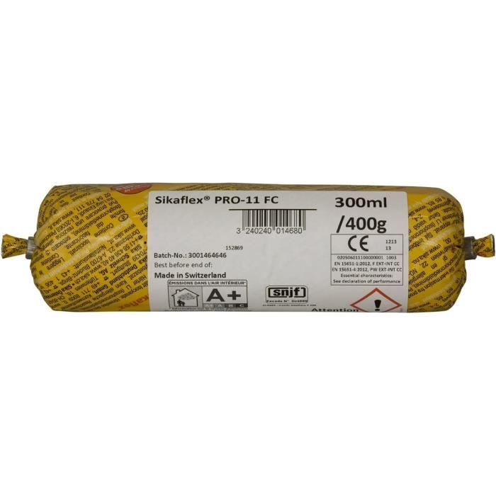 Sikaflex PRO 11 FC Purform Noir, Mastic polyuréthane PU tout en 1 ...