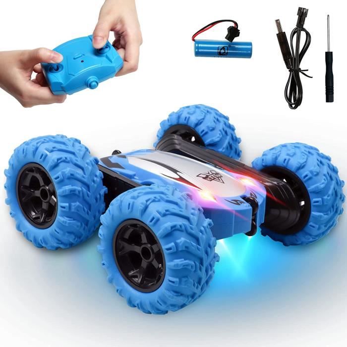 RC Voiture télécommandée, 4 roues motrices, jouet de voiture cascade, double face à 360 degrés ...