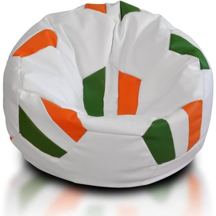 | Puff Fauteuil Sac en forme de balle de football avec les couleurs des ...