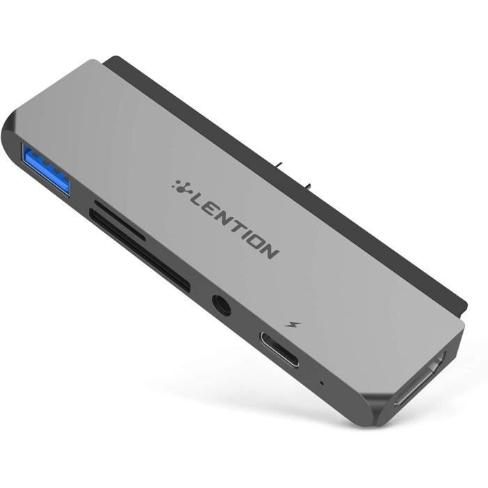 Hub USB C Multi-Ports avec HDMI 2-4K, USB 3.0, Lecteur de Carte SD ...