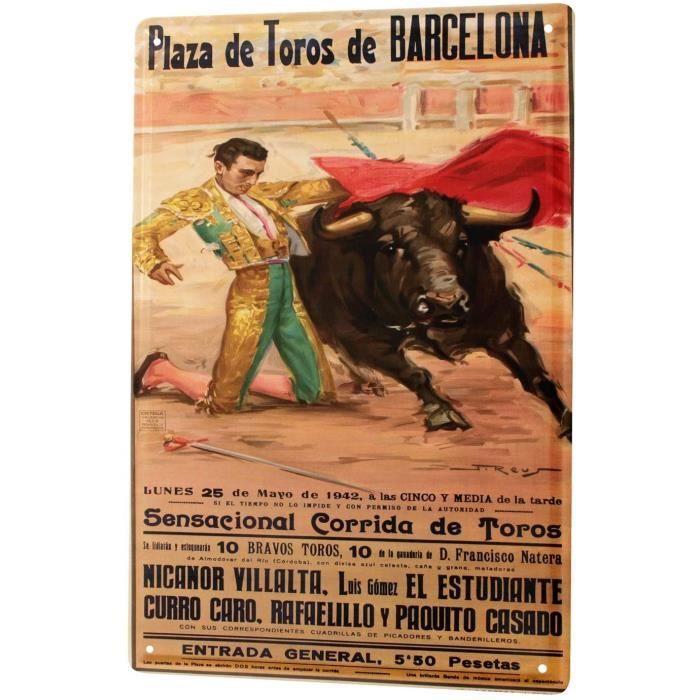Plaque en Métal Métallique Poster Mural tin Sign 40x30 cm Tour du Monde ...