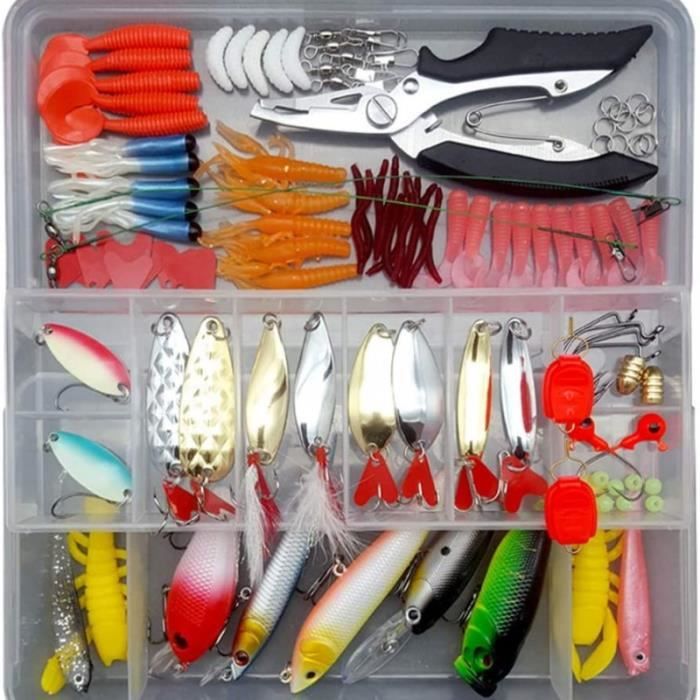 PT10370 Leurres de Pêche Kit Spinnerbaits Plastique vers Minnow Popper ...