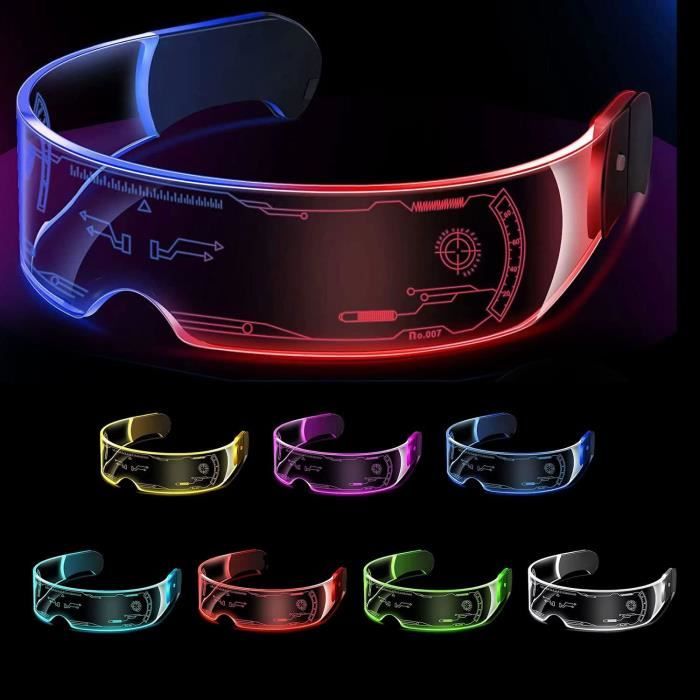 Lunette Led,Cyberpunk Lunettes Lumineuses Led,Lunettes Cyberpunk Led ...