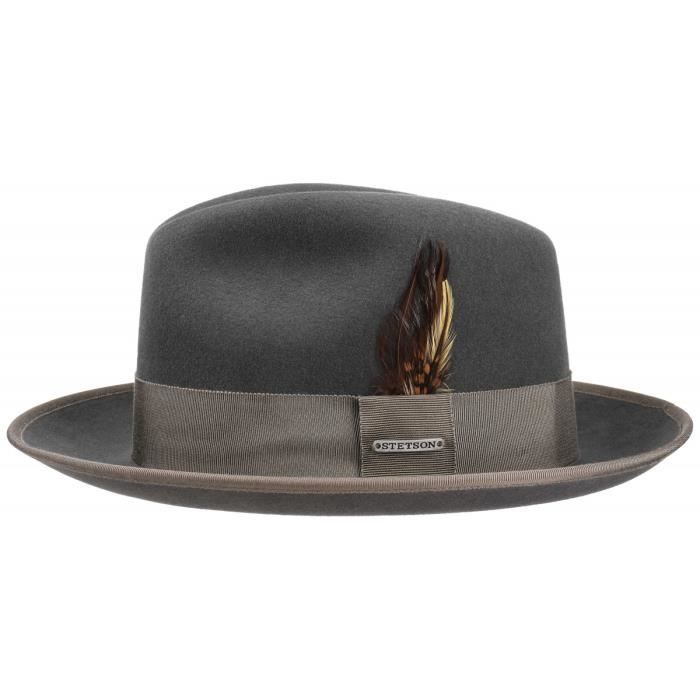Chapeau Fedora Vitafelt Laine Gris - Stetson - Casual - Adulte - Mixte ...