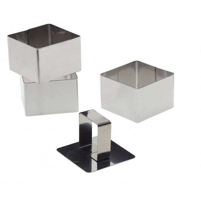 Lot 3 emporte-pièces carré + poussoir 6x6x4cm - Cdiscount Maison