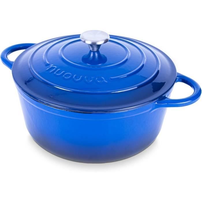 Cocotte En Fonte Avec Couvercle \U2013 Casserole Émaillée Antiadhésive ...