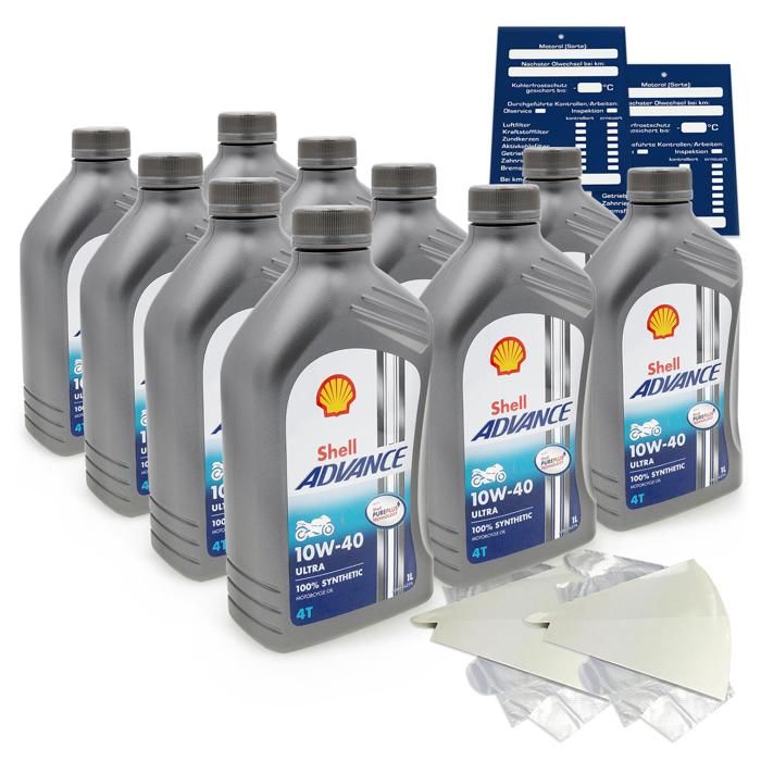 10 Litre Original Shell Advance 4T Ultra 10W40 4-Takt Huile Moto ...