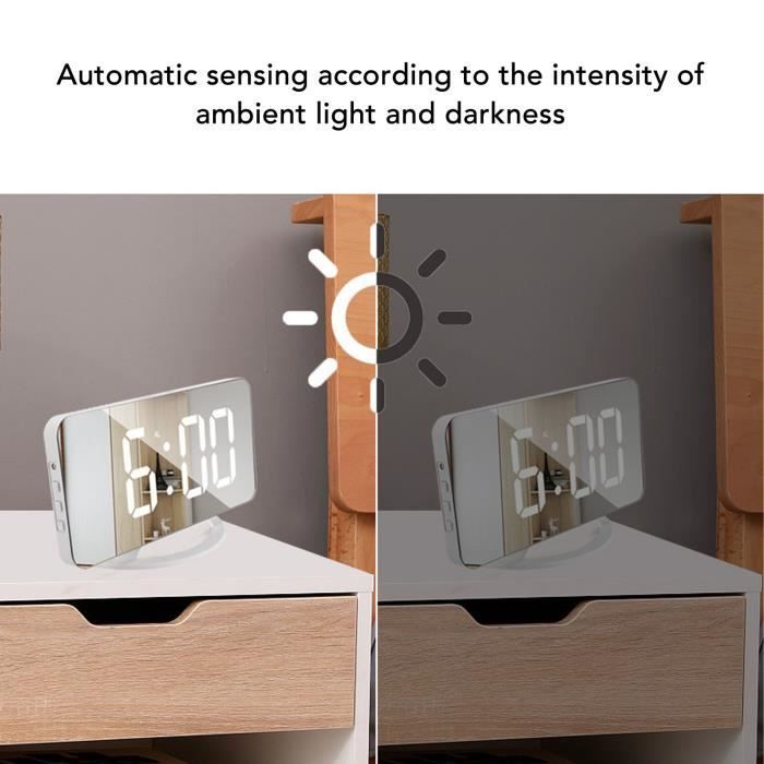 COC - Dual USB output creative snooze LED mirror digital electronic ...