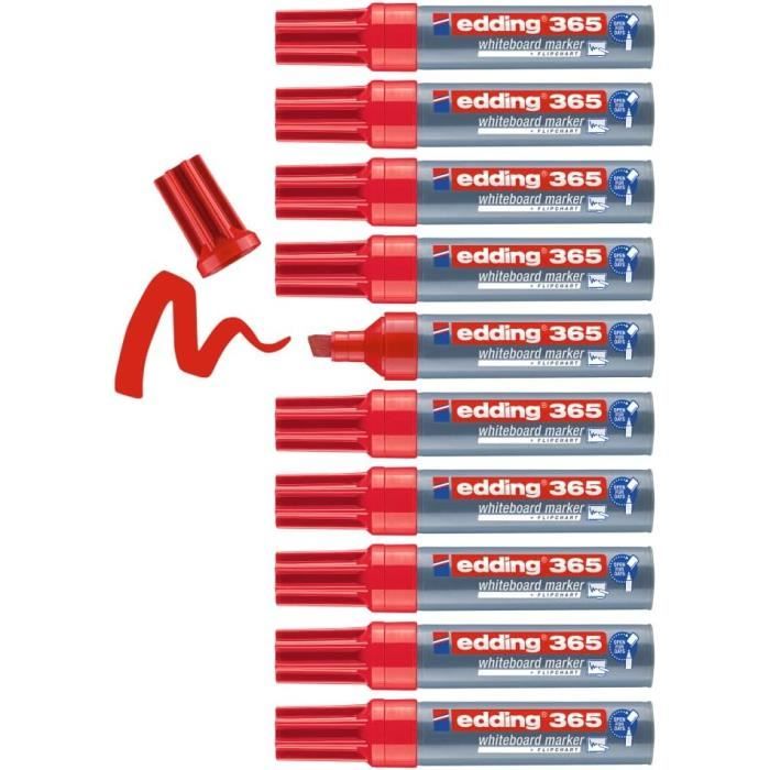 365 Marqueur Pour Tableaux Blancs - Rouge - 10 Stylos - Pointe ...