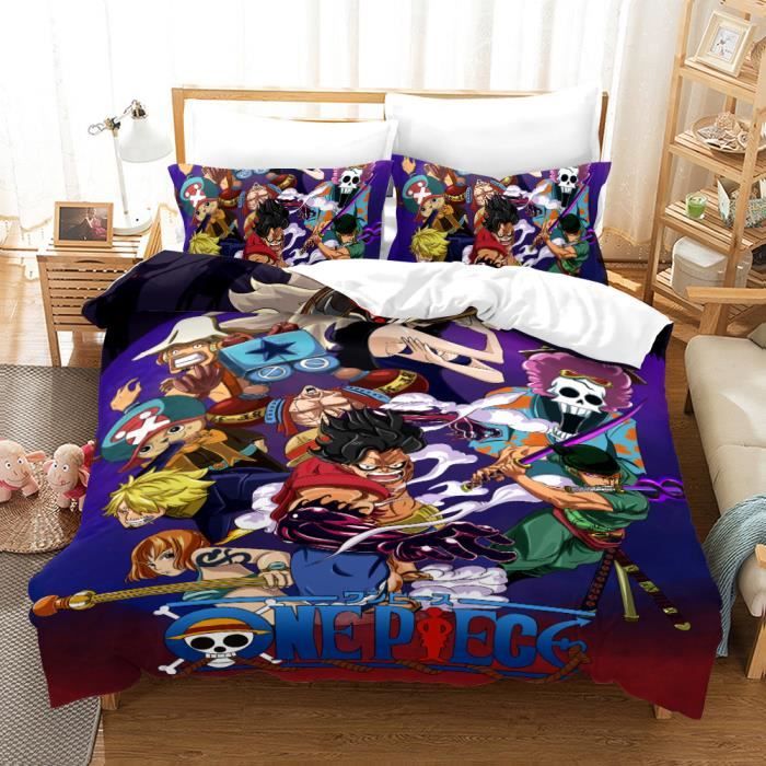 Animé One Piece Luffy Dessin Animé Chopper Zoro Sanji Housse De Couette