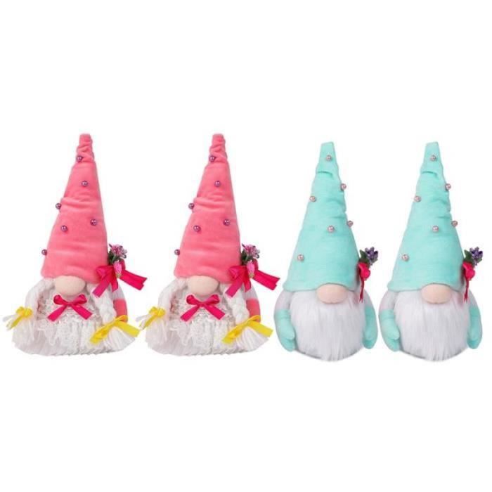 4 PièCes SéRies Gnome FêTe des MèRes Printemps Fleur Tomte SuéDois ...