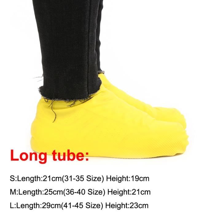 COUVRE-PIED,yellow long tube-S--Couvre chaussures de pluie ...