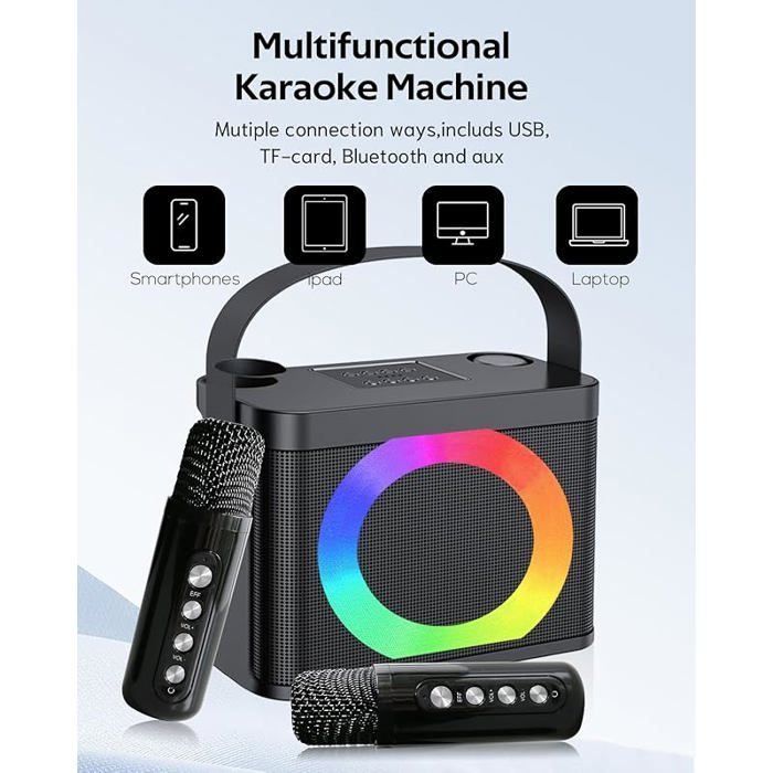 Karaoke Adult Professional Karaoke Speaker 2 Mic Wireless Karaoke ...
