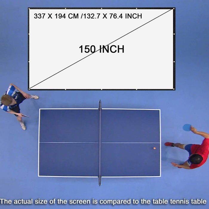 Écran de projection pliable 150"-KAL-16:9 Full HD 3D 4K,géant,lavable ...
