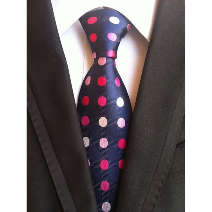 Cravate rouge pour homme - Noir - Motif cachemire - Rayures unies ...