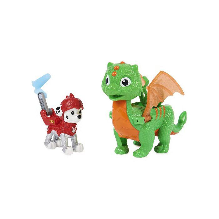 Coffret Pat Patrouille Chevalier : Chien Marcus Et Son Dragon Jade Vert ...