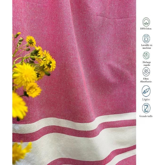 Fouta De Plage Xxl Serviette Plage Grande Taille\ Drap De Bain Hammam ...