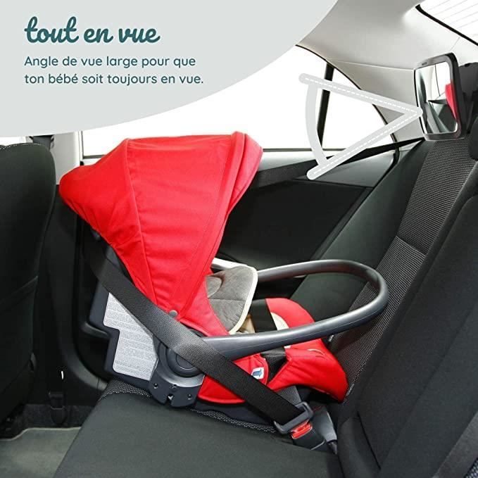 Miroir pour Voiture de Bébé, Pivotant 360°, Incassable Universel ...