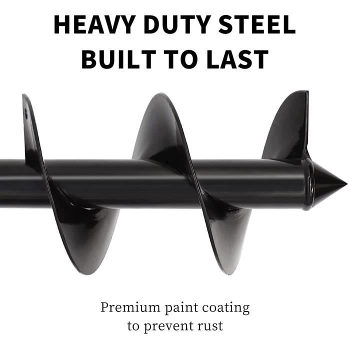 Tarière de jardin 10x30cm,foret hélicoïdal de jardin tarière à bulbe de ...