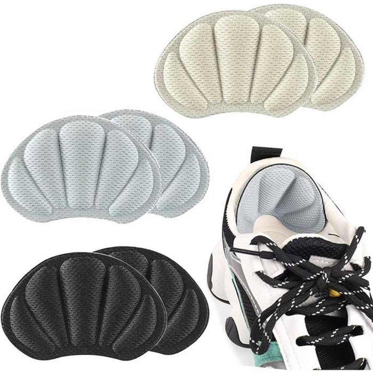 Coussinet Talon Chaussure, 3 Pairs Auto-Adhésif Protege Talon Chaussure ...