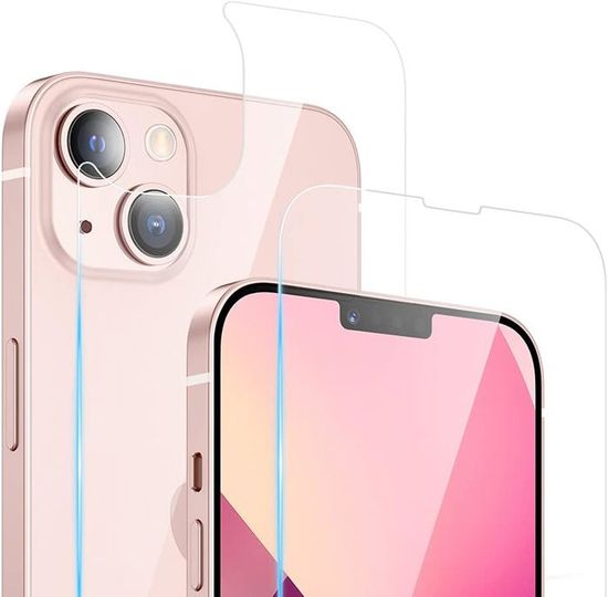 Protection écran iPhone 13 Mini en verre trempé 3D : avant et arrière ...