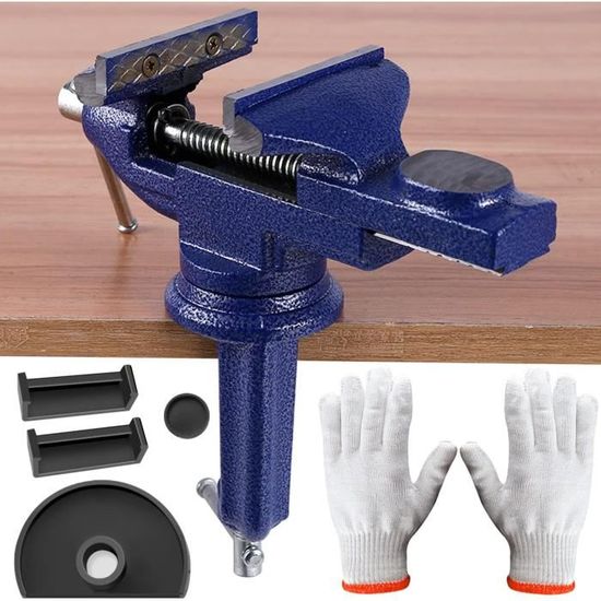 Etaux d établi, 80 mm Pince Étau de table Avec Base Pivotante à 360 ...