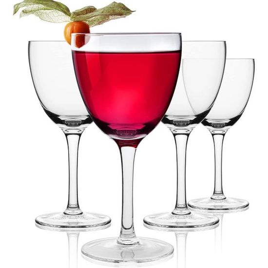 Verre À Cocktail - Lot De 4 Verres À Cocktail 24Cl - Verres En Cristal ...